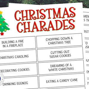 Christmas Charades | Christmas Action Charades | Pictionary | Classroom ...