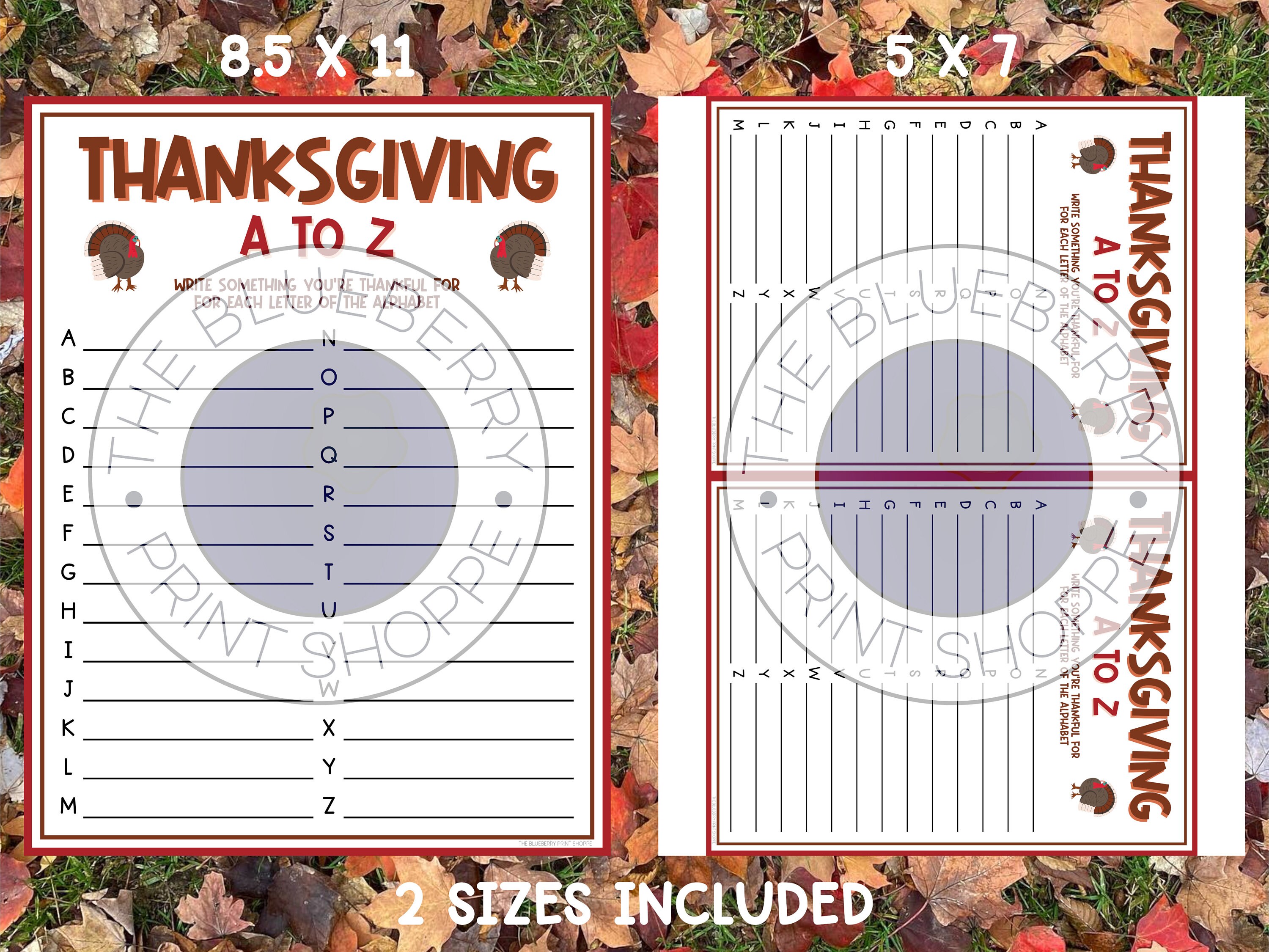 Thanksgiving A to Z Game | Gratitude Game | What Are You Thankful For ...