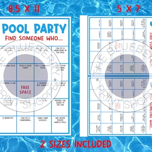 Pool Party Find Someone Who Game | Summer Icebreaker | Pool Party Theme ...