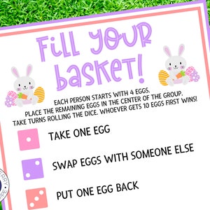 Easter Game Easter Egg Exchange Game Candy Dice Game Fun - Etsy