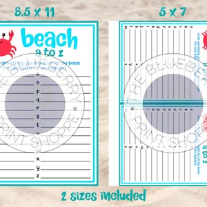 Beach A to Z Game | Beach Bash | Beach Vacation | Fun Activity for Kids ...