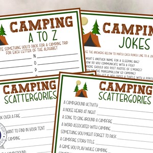 Camping 14 Game Bundle | Camping Games | Camping Theme Birthday Party ...