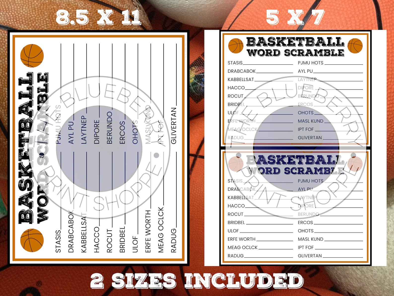 Basketball Game Basketball Word Scramble March Madness - Etsy