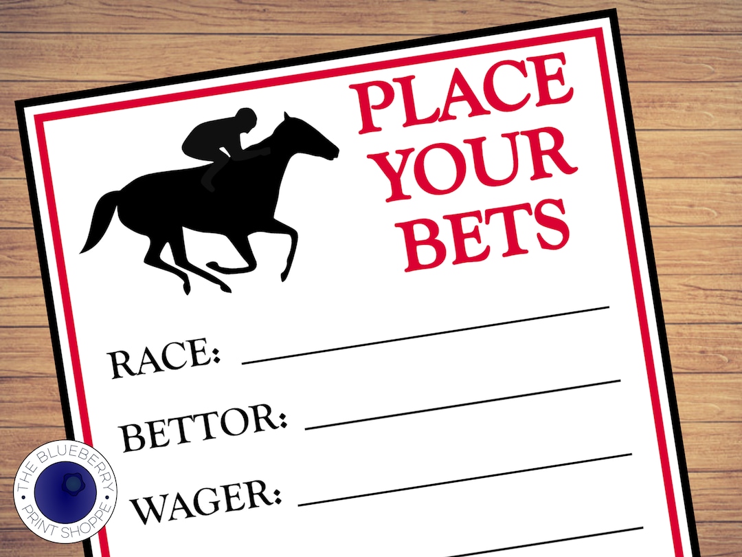 Kentucky Derby Betting Cards WITH SIGN Printable Kentucky - Etsy