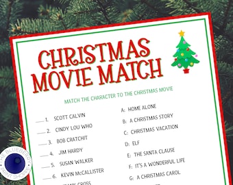Christmas Movie Trivia Game Printable Games - Etsy