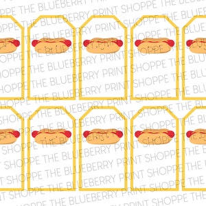 Hot Dog Party Favor Tags | PRINTABLE | Hot Dog Birthday | Hot Dog Theme ...