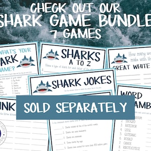 Shark Party Game | THINK FAST! | Shark Week Game | Name 3 | Categories ...