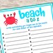 Beach A to Z Game | Beach Bash | Beach Vacation | Fun Activity for Kids ...