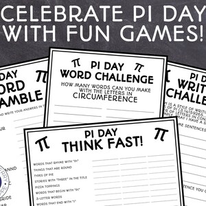 Pi Day Games | 11 Games | Pi Day Game Bundle | Pi Party | Fun ...