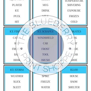 Winter Taboo Game - Printable Game - Classroom Game - Party Game - Snow ...