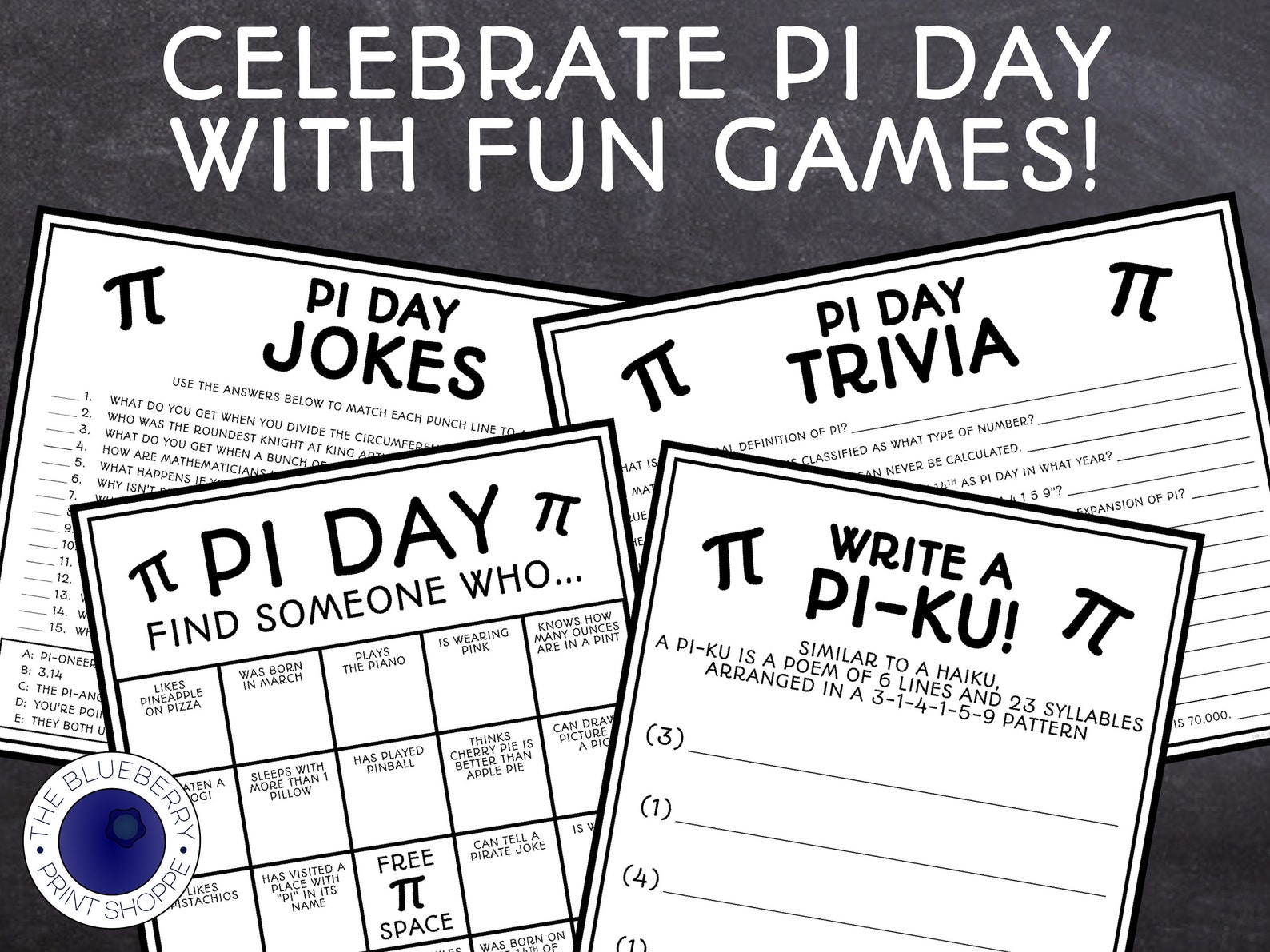 Pi Day Games | 11 Games | Pi Day Game Bundle | Pi Party | Fun ...