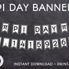 Pi Day Printable Banner | Happy Pi Day Banner | Pi Day Classroom Banner ...