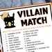 Villain Match Game | Halloween Game Printable - Etsy