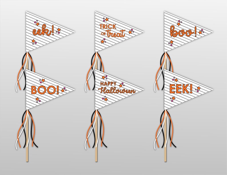 Printable Halloween Pennant Flags Halloween Flags Boo - Etsy