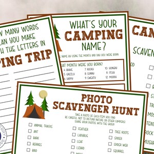 Camping 14 Game Bundle | Camping Games | Camping Theme Birthday Party ...