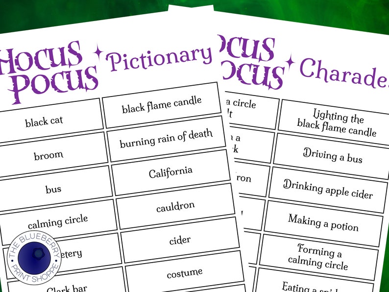 Hocus Pocus Printable Party Bundle Hocus Pocus Watch Party - Etsy