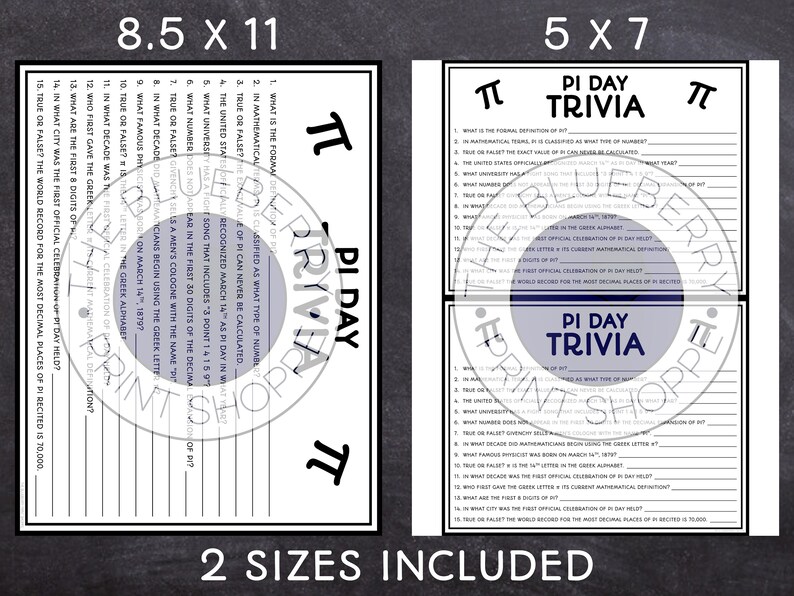 Pi Day Game | Pi Day Trivia | 3-14 | Pi Day Activity | Classroom Game ...