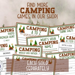 Camping Scavenger Hunt Photo Scavenger Hunt Camping Game Campground ...