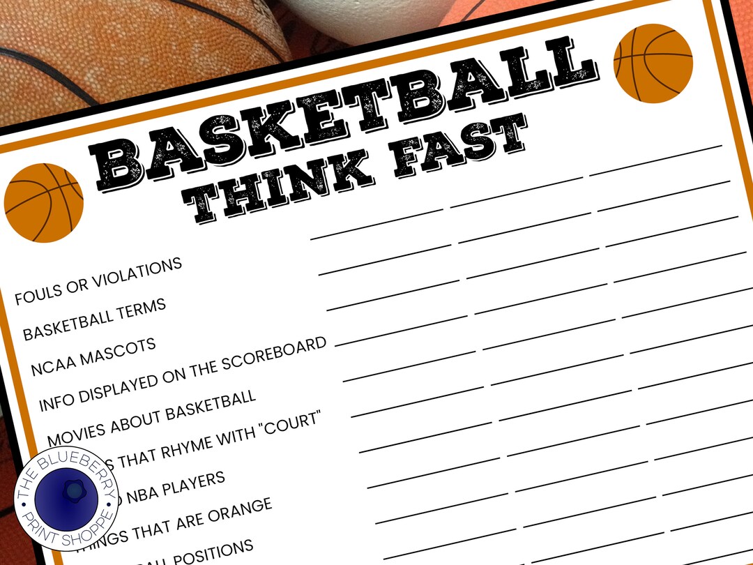 Basketball Game | Basketball Think Fast | March Madness | Basketball ...