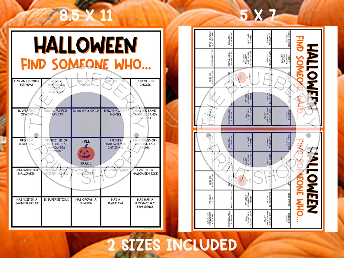 Halloween Find Someone Who Game Icebreaker Human Bingo - Etsy
