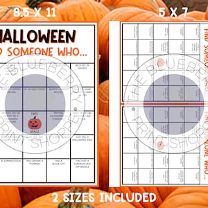 Halloween Find Someone Who Game | Icebreaker | Human Bingo Party Game ...