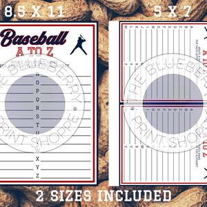 Baseball A to Z Game | Baseball Theme Party Activity | Printable - Etsy