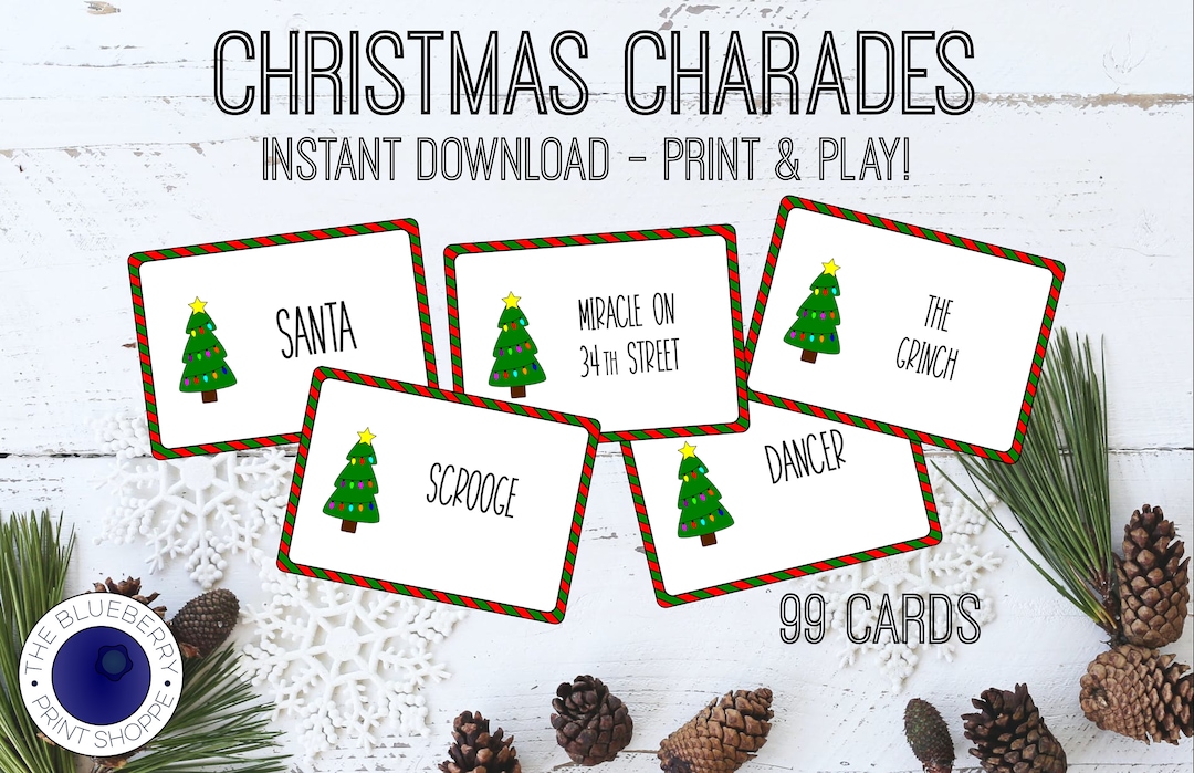 Christmas Charades | Christmas Party Game | Pictionary | Christmas Game ...