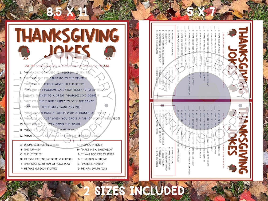 Thanksgiving Jokes | Thanksgiving Game | Friendsgiving | Fun Kids Table ...