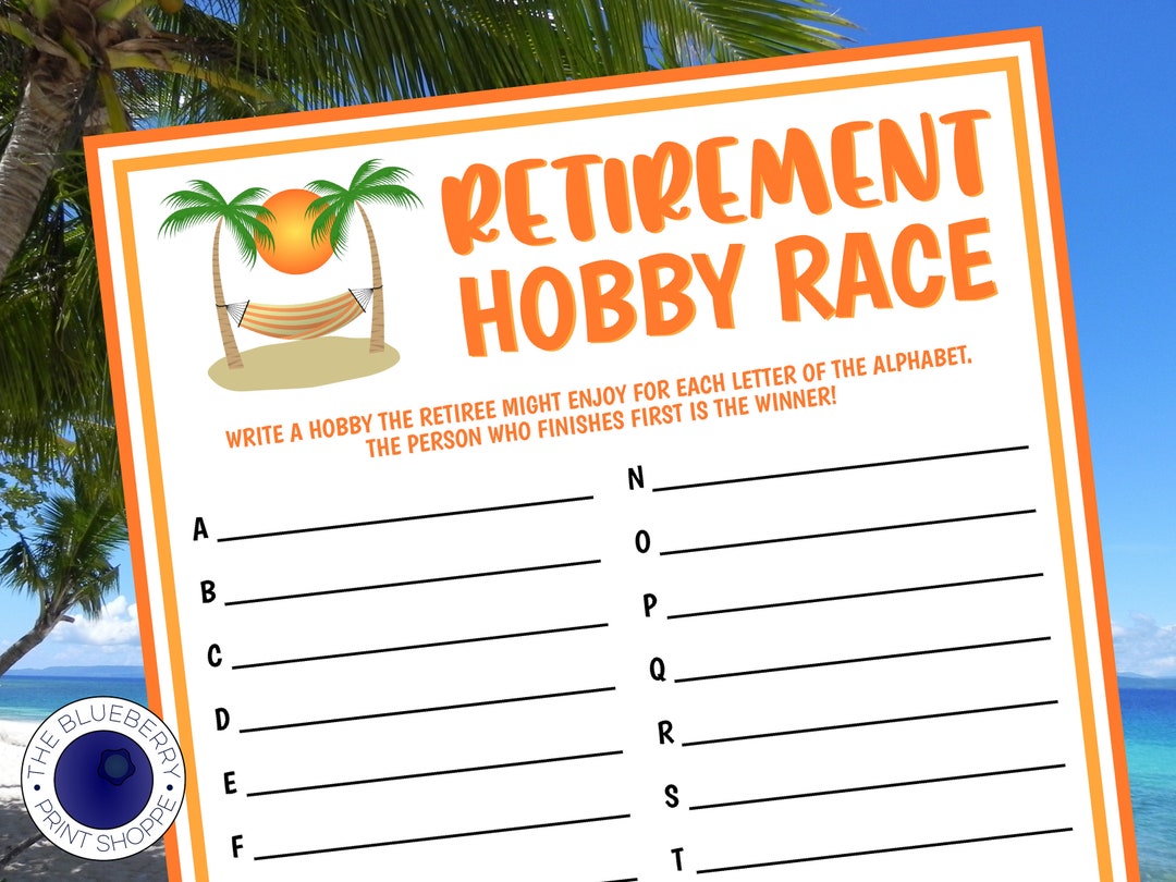 Retirement Game | Retirement Hobby Race | A to Z | Fun Retirement Party ...