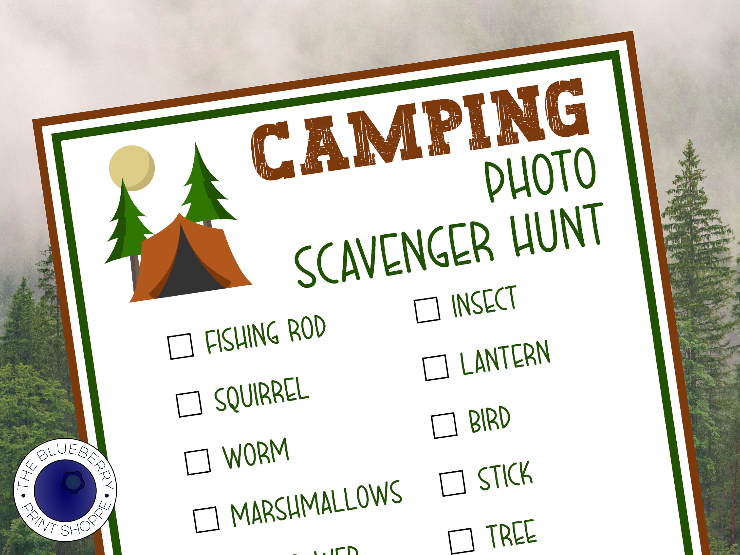 Camping Scavenger Hunt Photo Scavenger Hunt Camping Game - Etsy