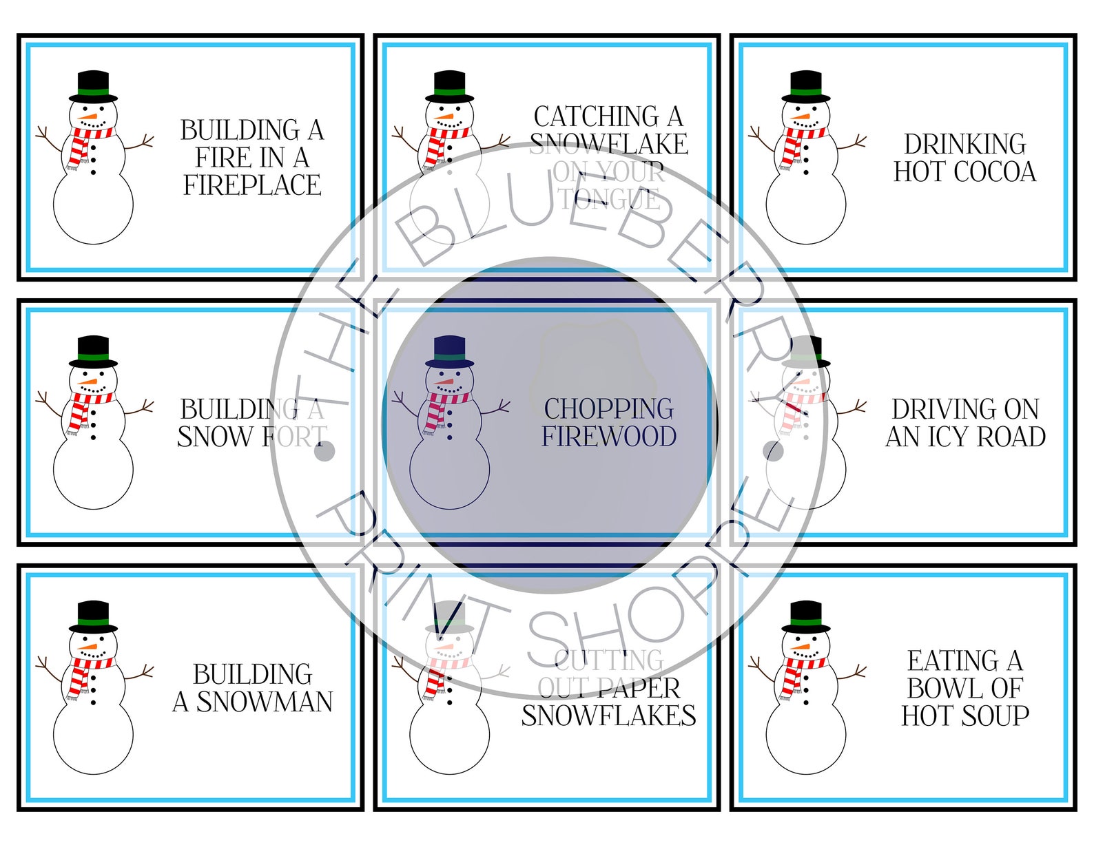 Winter Charades Winter Action Charades Pictionary - Etsy