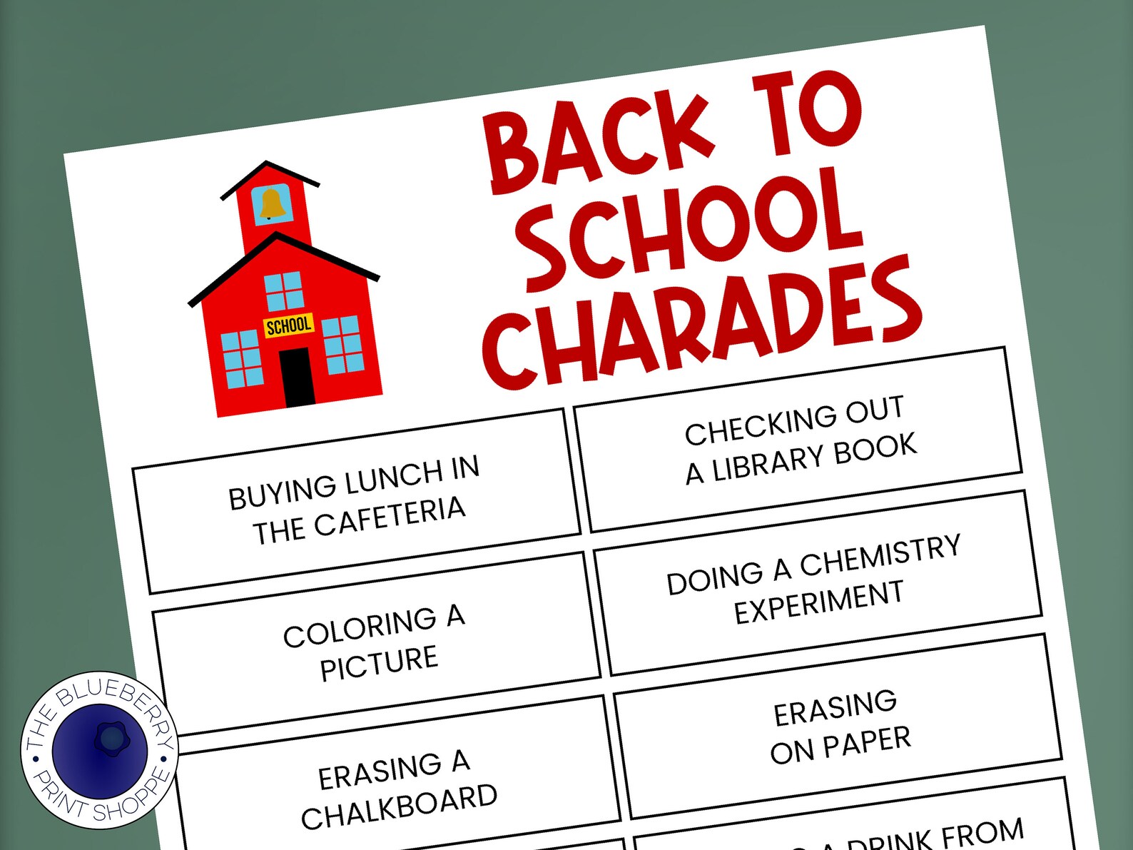 Back to School Charades | 38 Fun Phrases to Act Out | Great Activity to ...