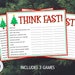 Christmas Think Fast Christmas Trivia Christmas Game Printable - Etsy