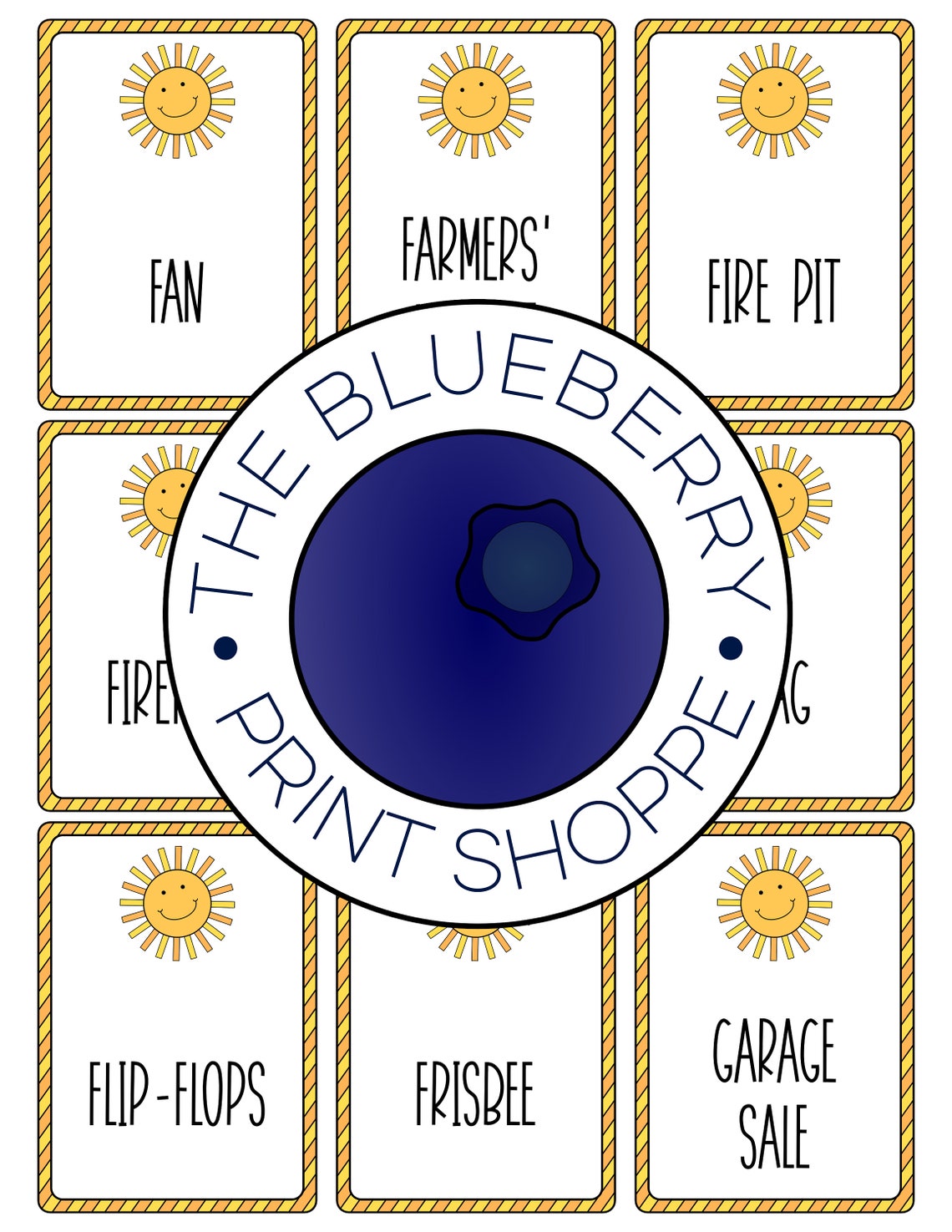 Summer Printable Game Pictionary Charades Word Cards - Etsy