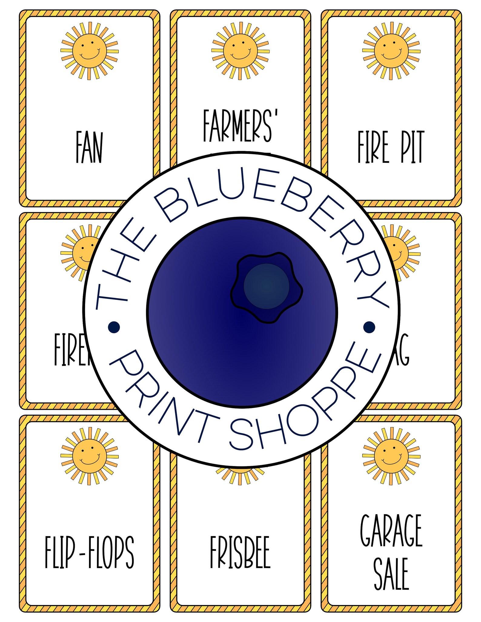 Summer Printable Game Pictionary Charades Word Cards Game Night Party ...