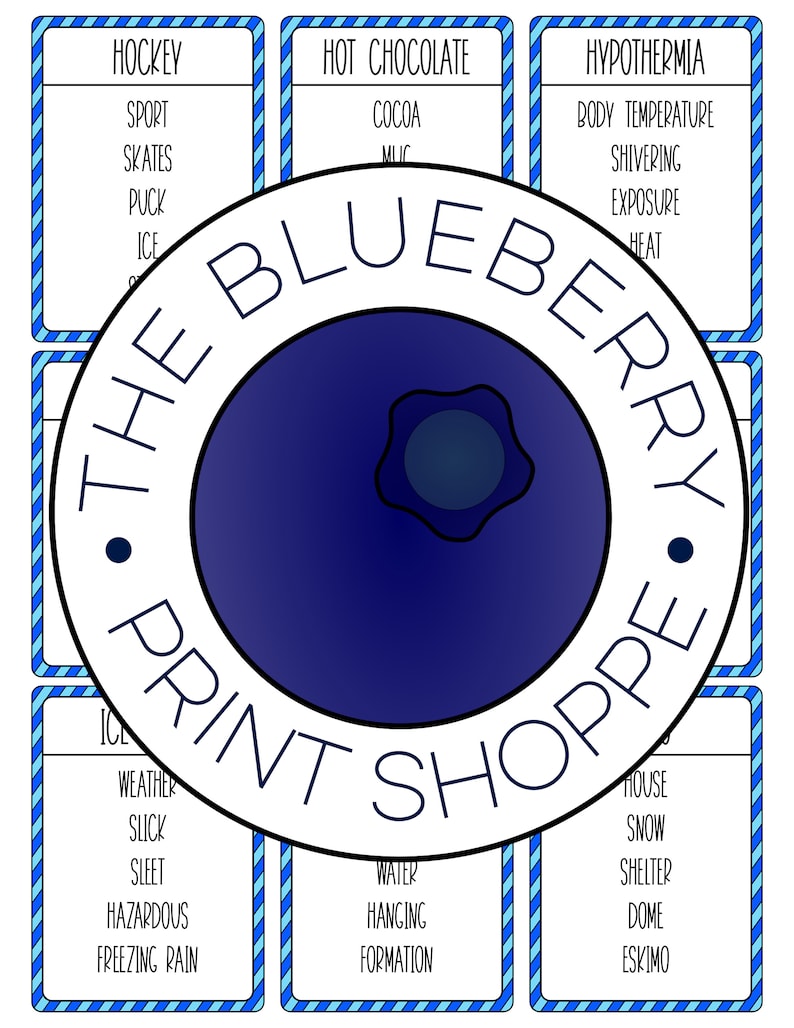 Winter Taboo Game Printable Game Classroom Game Party - Etsy