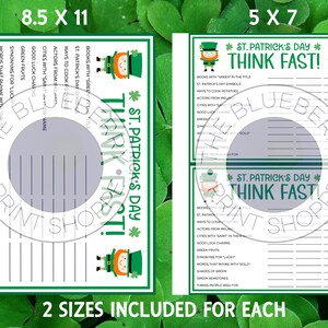 St. Patrick's Day Games | Think Fast! | TWO GAMES | St Patrick's Day ...