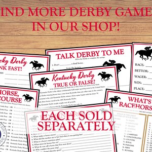 Kentucky Derby Party Game Derby Winner or My Little Pony Derby Trivia ...