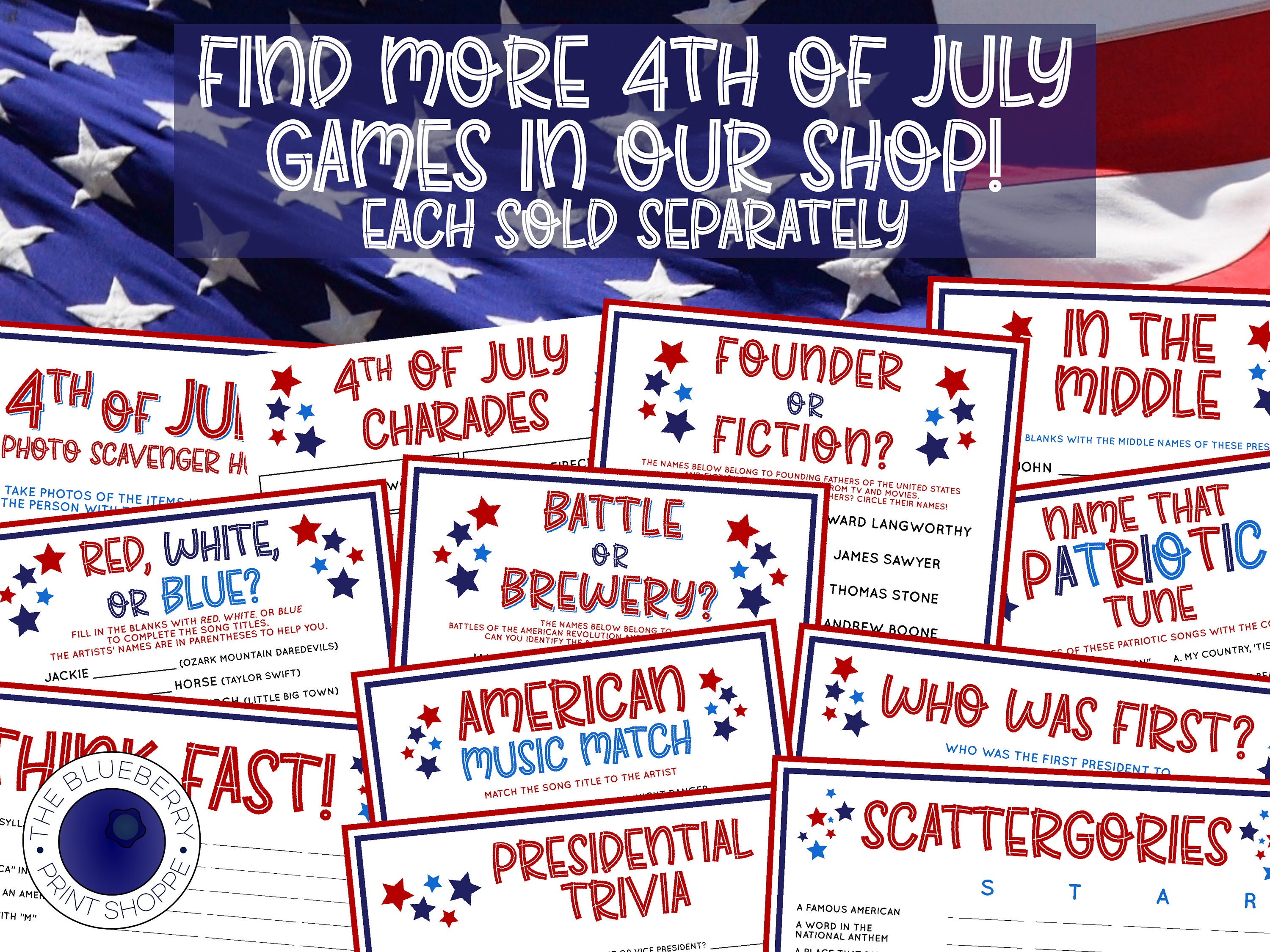 4th of July Photo Scavenger Hunt Fourth of July Party Game - Etsy