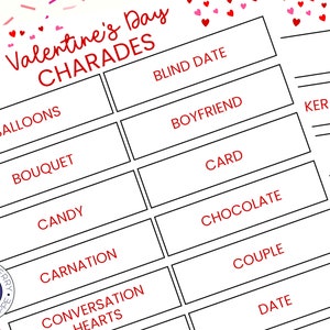 Valentine's Day Game | Charades | Pictionary | Classroom Game | Family ...