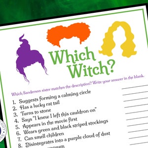 Hocus Pocus Game Bundle | 5 PRINTABLE Games | Hocus Pocus Watch Party ...