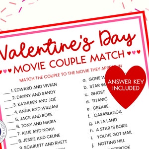 Valentine's Day Game | Movie Trivia | February 14th | Galentine's Game ...