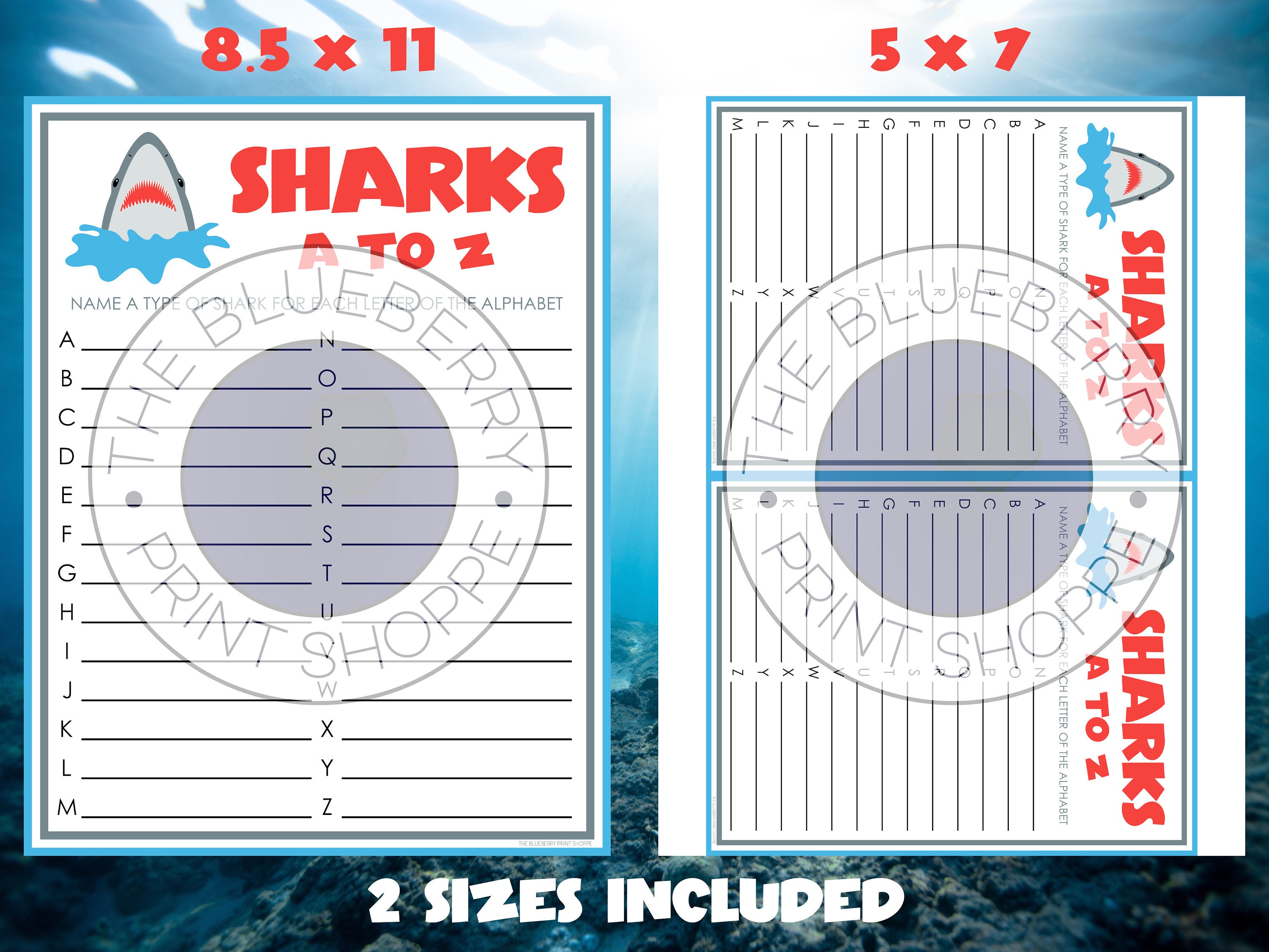Sharks 7 Game Bundle Shark Games Shark Theme Activities - Etsy