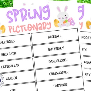 Spring Pictionary Game | Charades | Springtime Fun | Act It Out | Fun ...