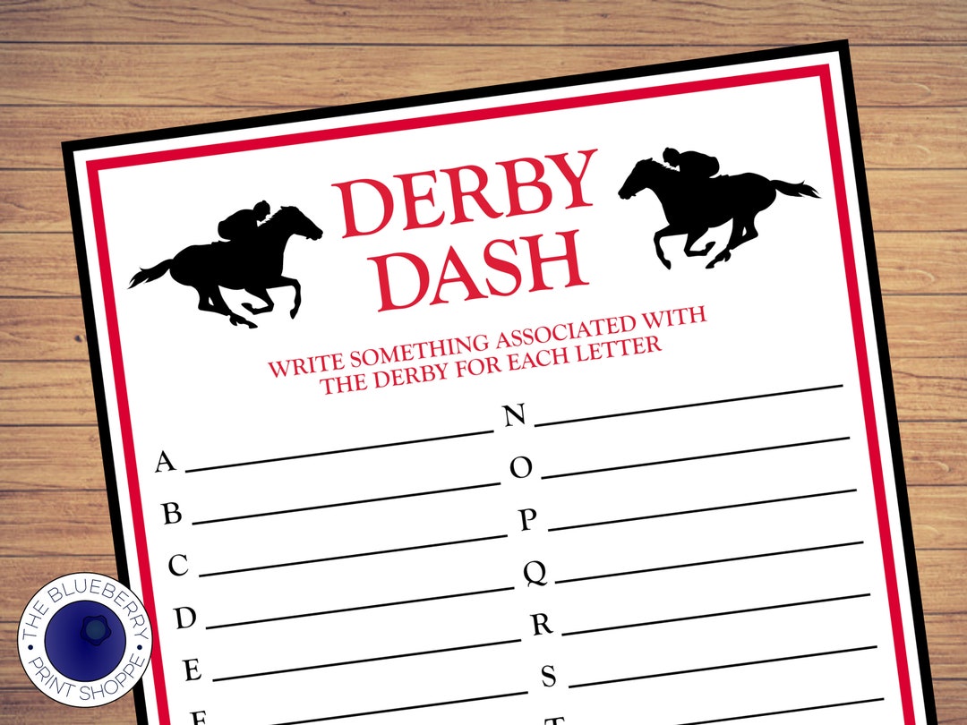 Kentucky Derby Party Game | Derby Dash | Derby A to Z | Fun Derby Game ...
