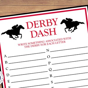 Kentucky Derby Party Game | Derby Dash | Derby A to Z | Fun Derby Game ...