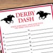 Kentucky Derby Party Game Derby Dash Derby A to Z Fun Derby Game for ...