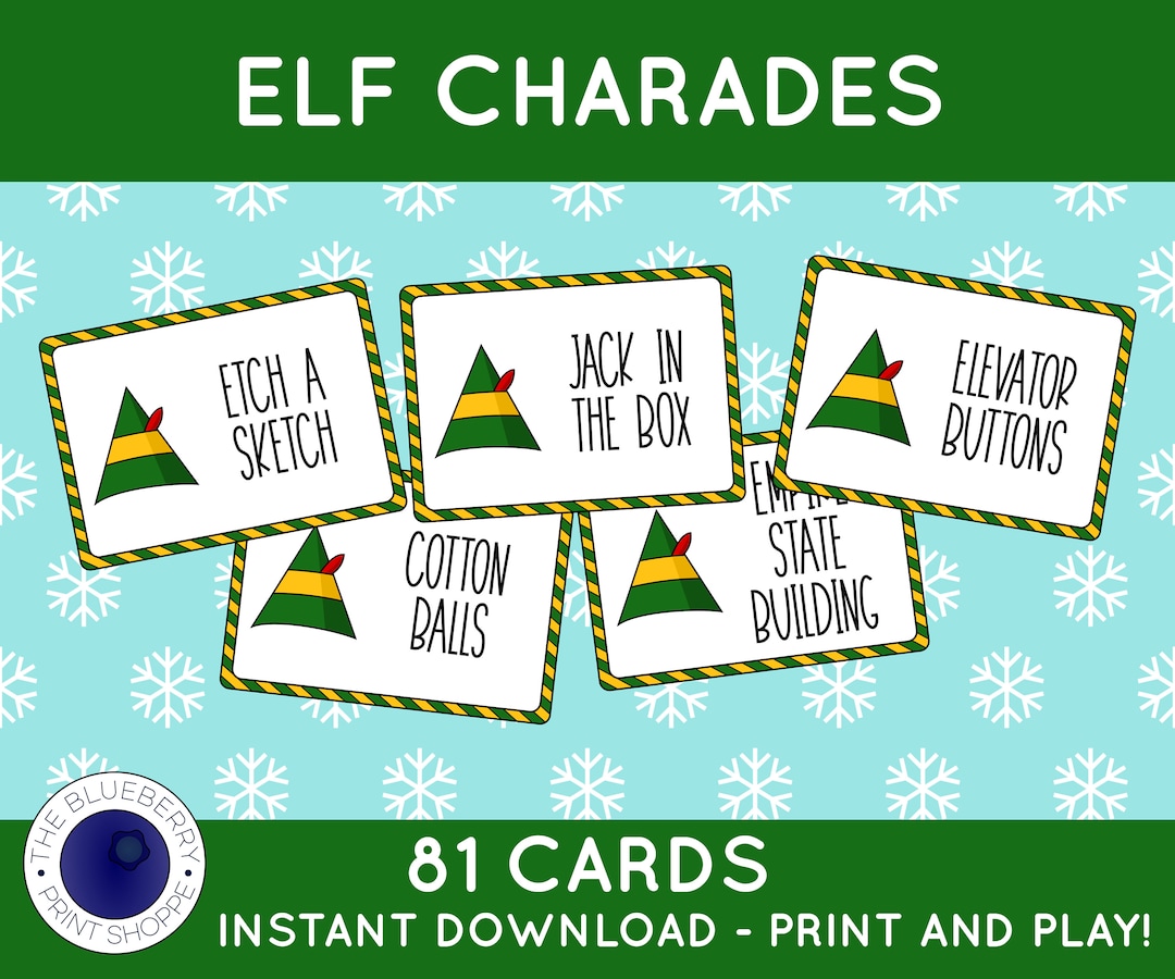 Elf Movie Game - Christmas Party Game - 81 Words and Phrases From the ...