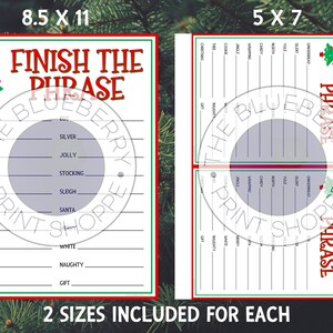 Christmas Finish the Phrase Game | TWO Games | Christmas Party Game ...
