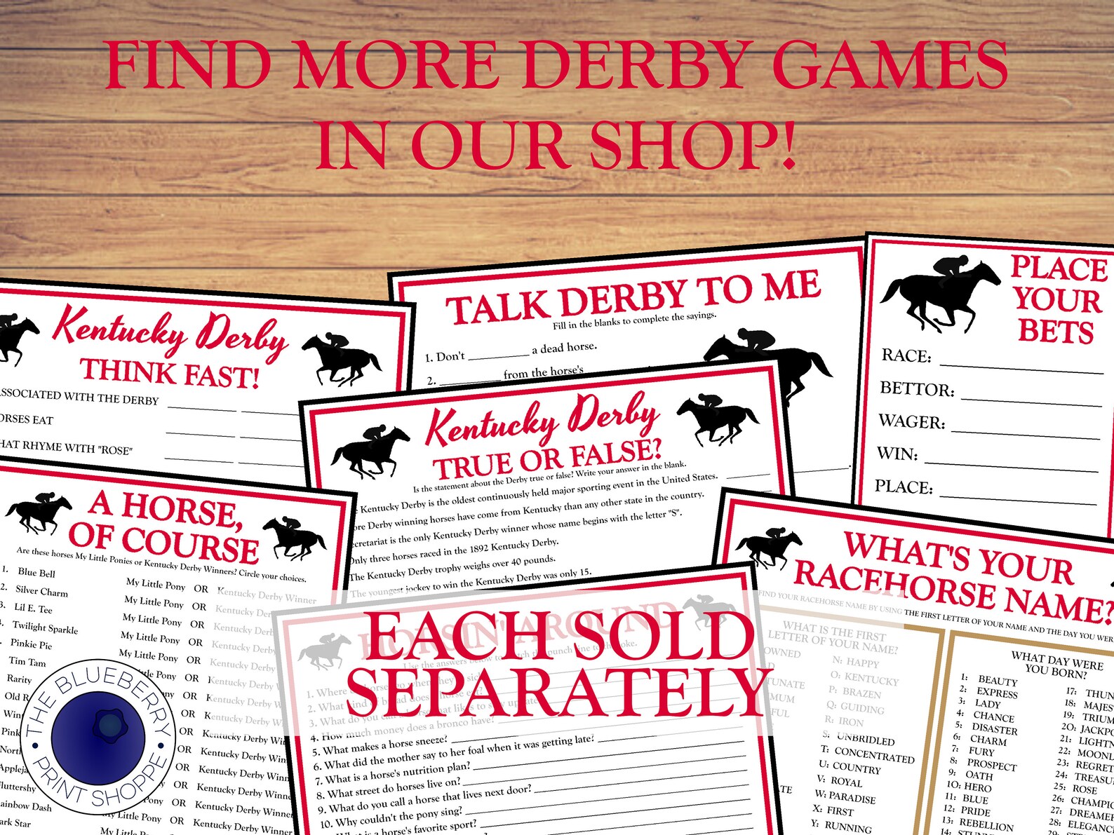 Kentucky Derby Party Game Horse Jokes Derby Riddles - Etsy